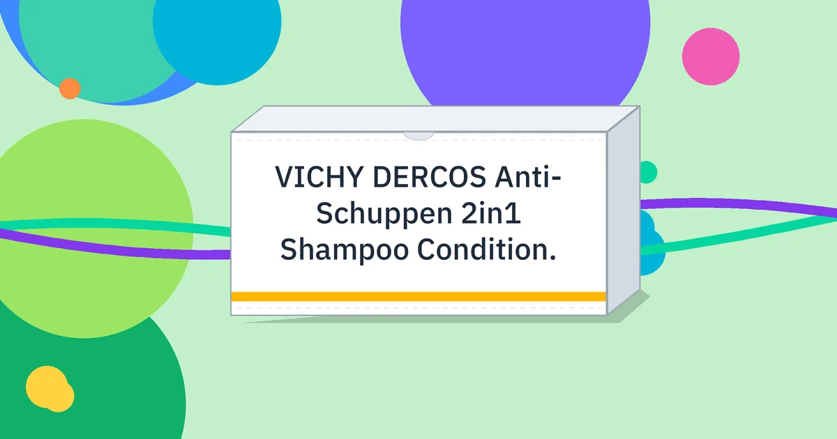 Symbolbild: Packung mit der Aufschrift VICHY DERCOS Anti-Schuppen 2in1 Shampoo Condition. (PZN 19180683) – Verfügbarkeit und Bezug in Apotheken in Frankfurt am Main