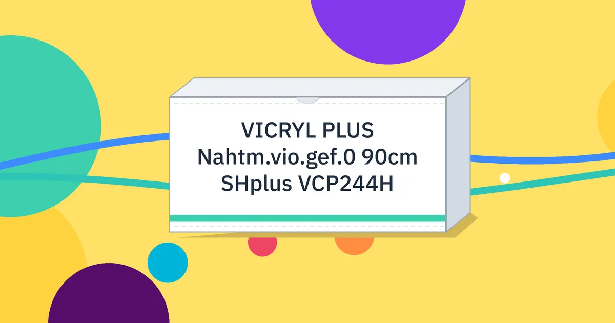 Symbolbild: Packung mit der Aufschrift VICRYL PLUS Nahtm.vio.gef.0 90cm SHplus VCP244H (PZN 20390575) – Verfügbarkeit und Bezug in Apotheken in Frankfurt am Main
