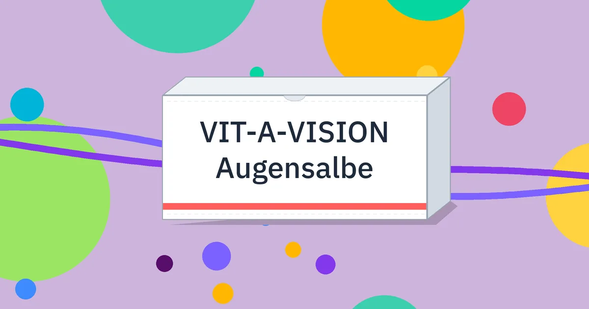 Symbolbild: Packung mit der Aufschrift VIT-A-VISION Augensalbe (PZN 12418532) – Verfügbarkeit und Bezug in Apotheken in Frankfurt am Main