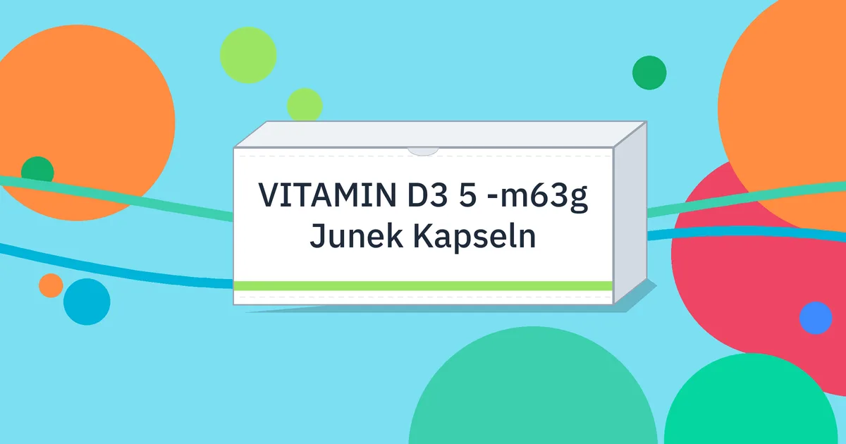 Symbolbild: Packung mit der Aufschrift VITAMIN D3 5 -m63g Junek Kapseln (PZN 10053351) – Verfügbarkeit und Bezug in Apotheken in Frankfurt am Main
