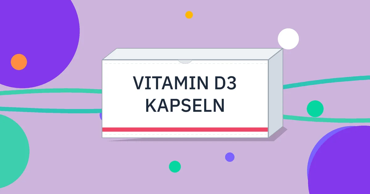 Symbolbild: Packung mit der Aufschrift VITAMIN D3 KAPSELN (PZN 07537766) – Verfügbarkeit und Bezug in Apotheken in Frankfurt am Main