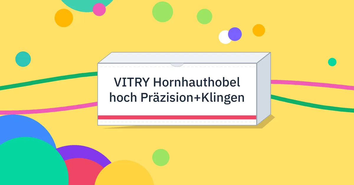 Symbolbild: Packung mit der Aufschrift VITRY Hornhauthobel hoch Präzision+Klingen (PZN 05111862) – Verfügbarkeit und Bezug in Apotheken in Frankfurt am Main