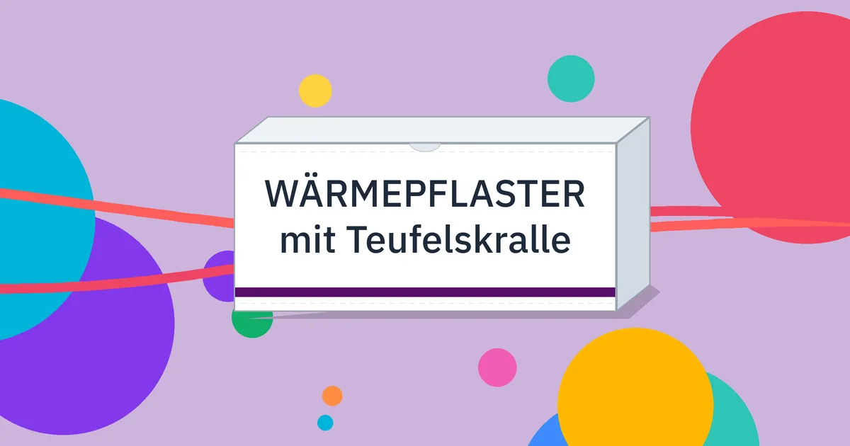 Symbolbild: Packung mit der Aufschrift WÄRMEPFLASTER mit Teufelskralle (PZN 11658837) – Verfügbarkeit und Bezug in Apotheken in Frankfurt am Main