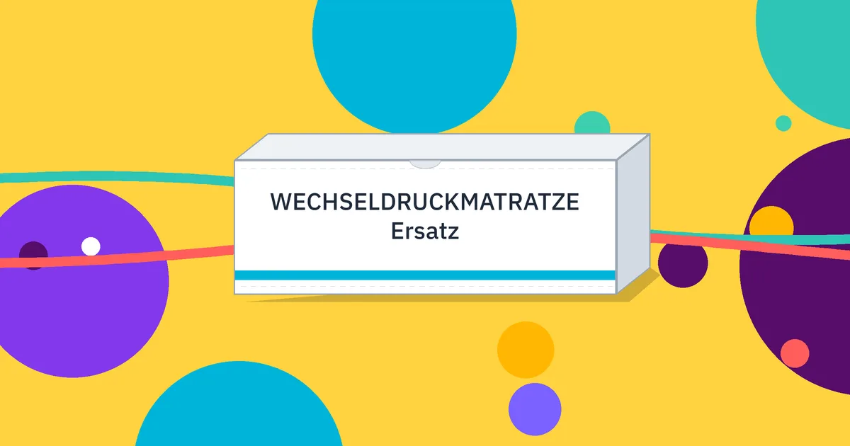 Symbolbild: Packung mit der Aufschrift WECHSELDRUCKMATRATZE Ersatz (PZN 04849293) – Verfügbarkeit und Bezug in Apotheken in Frankfurt am Main