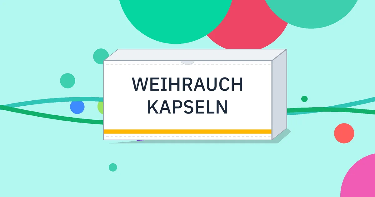 Symbolbild: Packung mit der Aufschrift WEIHRAUCH KAPSELN (PZN 08867460) – Verfügbarkeit und Bezug in Apotheken in Frankfurt am Main