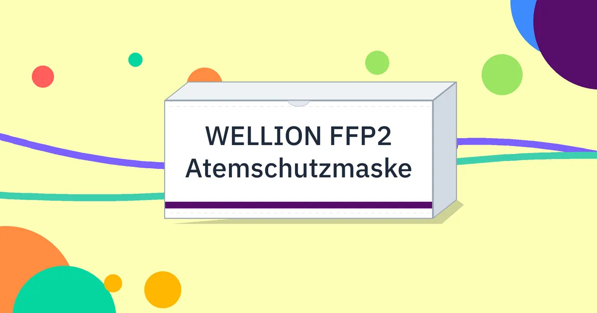 Symbolbild: Packung mit der Aufschrift WELLION FFP2 Atemschutzmaske (PZN 17994045) – Verfügbarkeit und Bezug in Apotheken in Frankfurt am Main