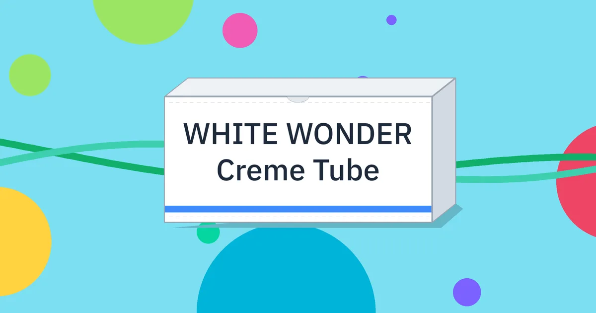 Symbolbild: Packung mit der Aufschrift WHITE WONDER Creme Tube (PZN 19630301) – Verfügbarkeit und Bezug in Apotheken in Frankfurt am Main