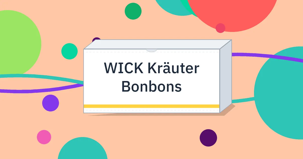 Symbolbild: Packung mit der Aufschrift WICK Kräuter Bonbons (PZN 19922328) – Verfügbarkeit und Bezug in Apotheken in Frankfurt am Main
