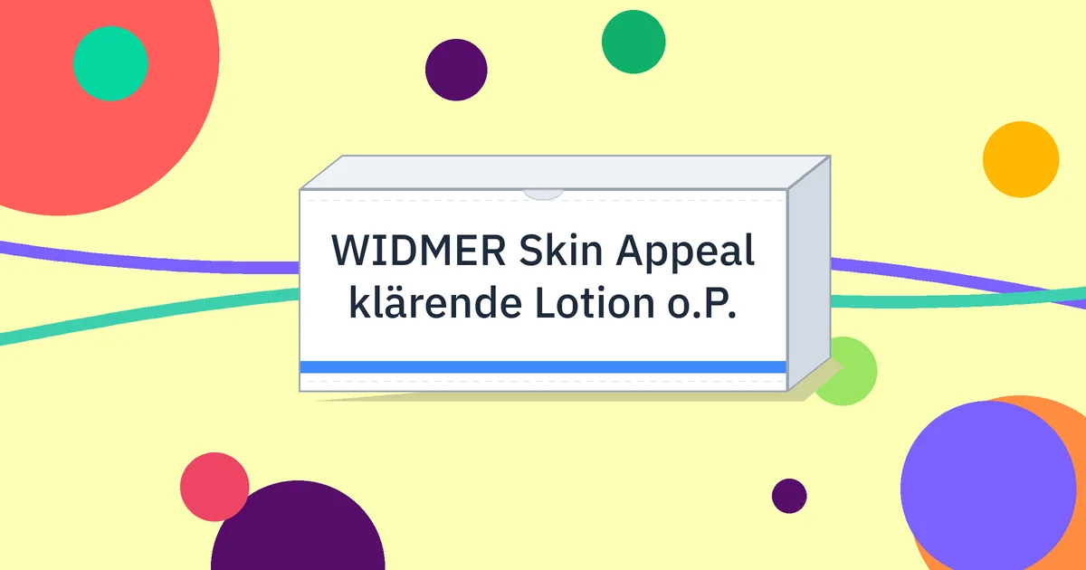 Symbolbild: Packung mit der Aufschrift WIDMER Skin Appeal klärende Lotion o.P. (PZN 18442589) – Verfügbarkeit und Bezug in Apotheken in Frankfurt am Main