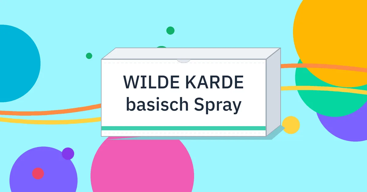 Symbolbild: Packung mit der Aufschrift WILDE KARDE basisch Spray (PZN 15529976) – Verfügbarkeit und Bezug in Apotheken in Frankfurt am Main