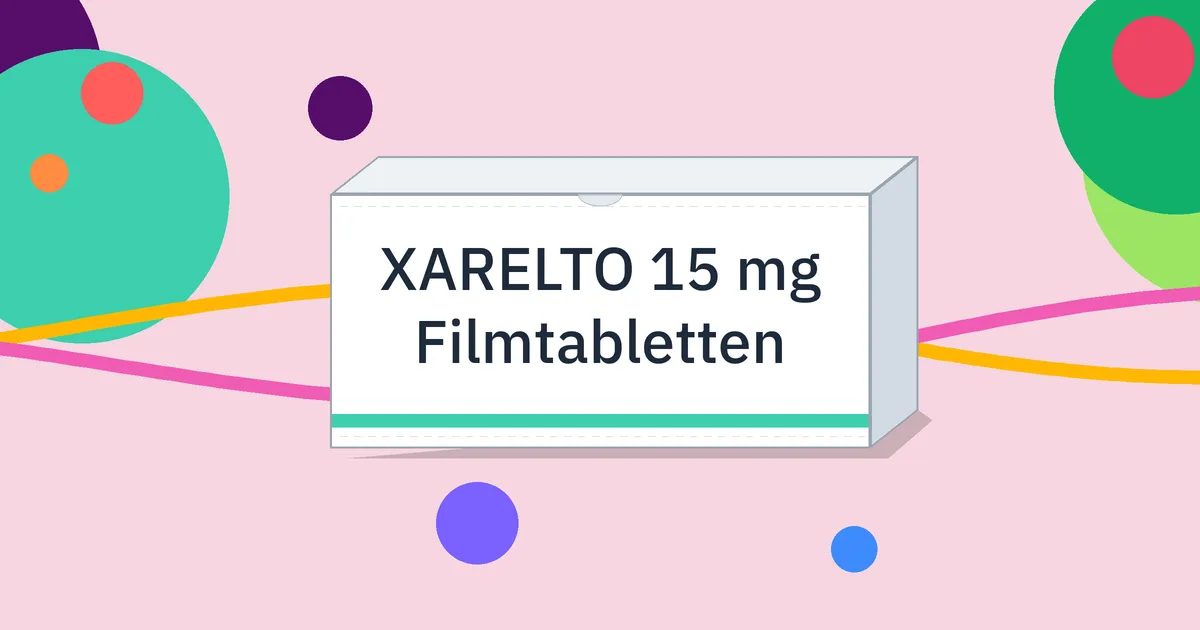 Symbolbild: Packung mit der Aufschrift XARELTO 15 mg Filmtabletten (PZN 13502499) – Verfügbarkeit und Bezug in Apotheken in Frankfurt am Main