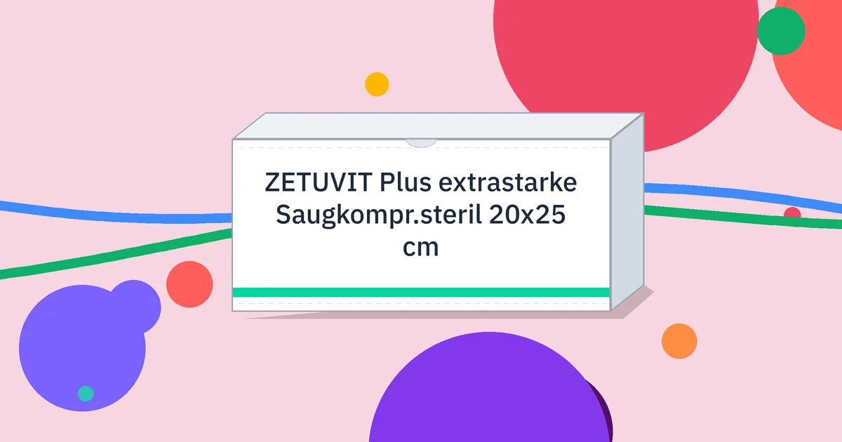 Symbolbild: Packung mit der Aufschrift ZETUVIT Plus extrastarke Saugkompr.steril 20x25 cm (PZN 20828712) – Verfügbarkeit und Bezug in Apotheken in Frankfurt am Main