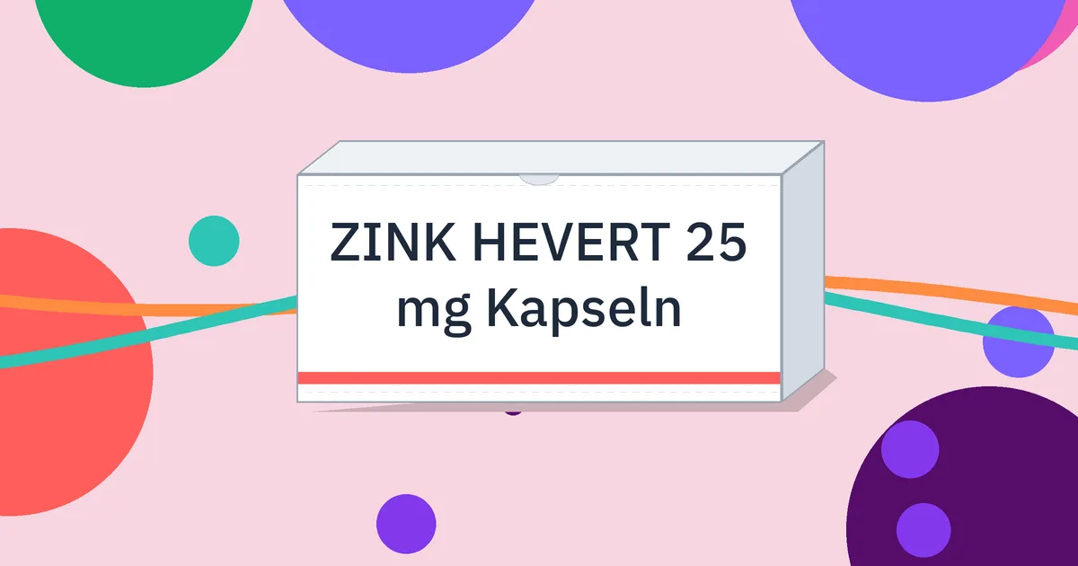Symbolbild: Packung mit der Aufschrift ZINK HEVERT 25 mg Kapseln (PZN 19885159) – Verfügbarkeit und Bezug in Apotheken in Frankfurt am Main