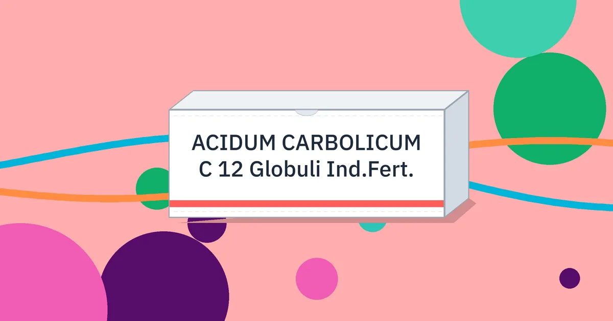 Symbolbild: Packung mit der Aufschrift ACIDUM CARBOLICUM C 12 Globuli Ind.Fert. (PZN 17678456) – Verfügbarkeit und Bezug in Apotheken in Frankfurt am Main