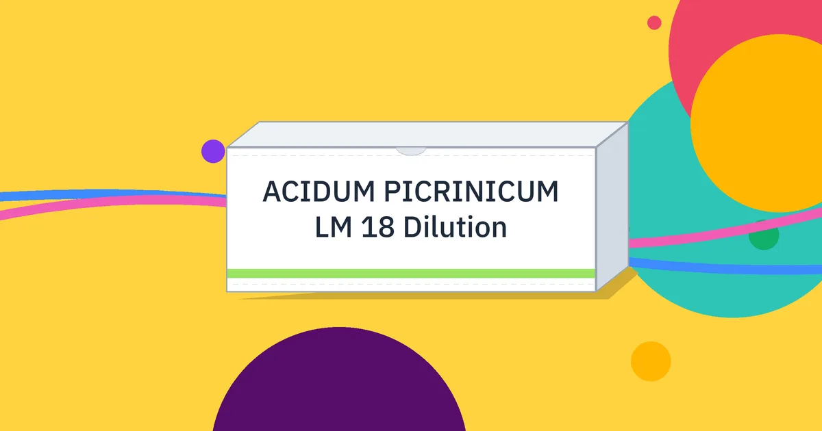 Symbolbild: Packung mit der Aufschrift ACIDUM PICRINICUM LM 18 Dilution (PZN 07538961) – Verfügbarkeit und Bezug in Apotheken in Frankfurt am Main