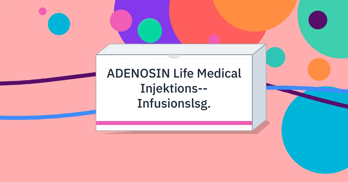 Symbolbild: Packung mit der Aufschrift ADENOSIN Life Medical Injektions--Infusionslsg. (PZN 00165652) – Verfügbarkeit und Bezug in Apotheken in Frankfurt am Main
