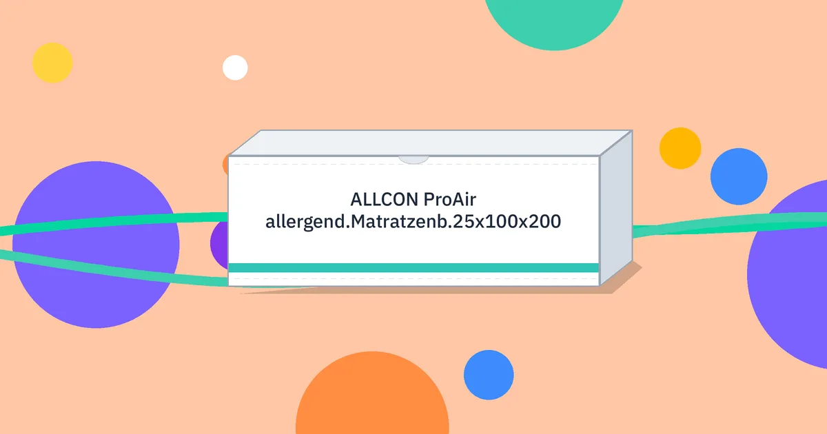 Symbolbild: Packung mit der Aufschrift ALLCON ProAir allergend.Matratzenb.25x100x200 (PZN 12445747) – Verfügbarkeit und Bezug in Apotheken in Frankfurt am Main