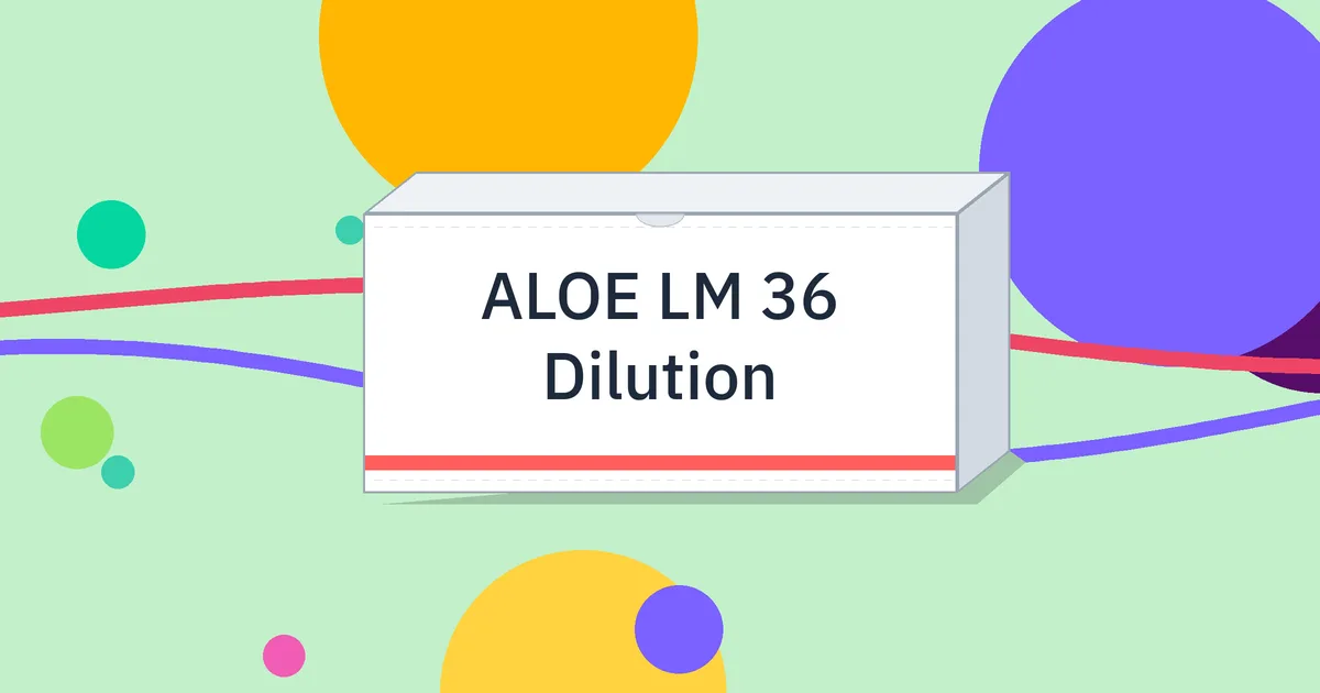 Symbolbild: Packung mit der Aufschrift ALOE LM 36 Dilution (PZN 12757754) – Verfügbarkeit und Bezug in Apotheken in Frankfurt am Main