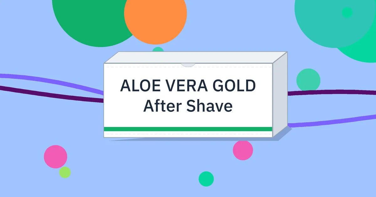 Symbolbild: Packung mit der Aufschrift ALOE VERA GOLD After Shave (PZN 17454219) – Verfügbarkeit und Bezug in Apotheken in Frankfurt am Main