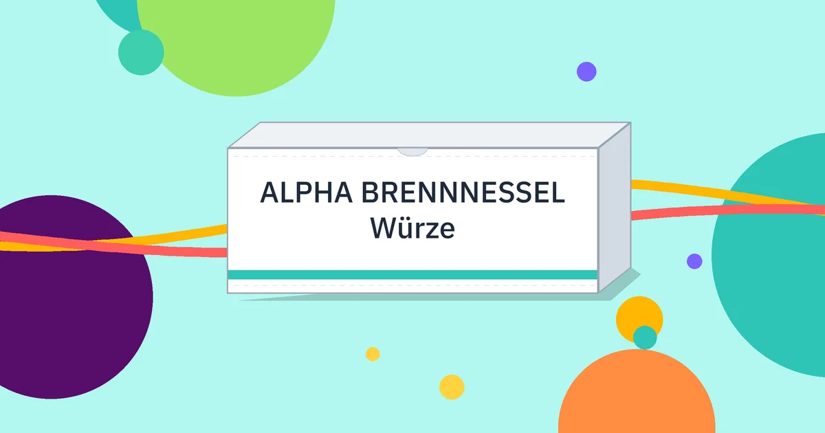 Symbolbild: Packung mit der Aufschrift ALPHA BRENNNESSEL Würze (PZN 14059178) – Verfügbarkeit und Bezug in Apotheken in Frankfurt am Main