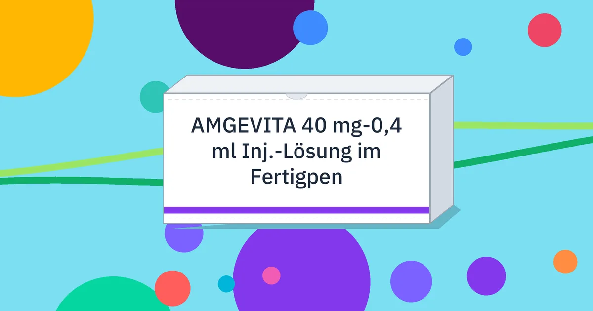 Symbolbild: Packung mit der Aufschrift AMGEVITA 40 mg-0,4 ml Inj.-Lösung im Fertigpen (PZN 19688192) – Verfügbarkeit und Bezug in Apotheken in Frankfurt am Main