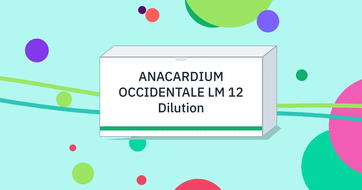 Symbolbild: Packung mit der Aufschrift ANACARDIUM OCCIDENTALE LM 12 Dilution (PZN 13327429) – Verfügbarkeit und Bezug in Apotheken in Frankfurt am Main