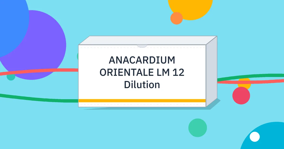 Symbolbild: Packung mit der Aufschrift ANACARDIUM ORIENTALE LM 12 Dilution (PZN 07539073) – Verfügbarkeit und Bezug in Apotheken in Frankfurt am Main