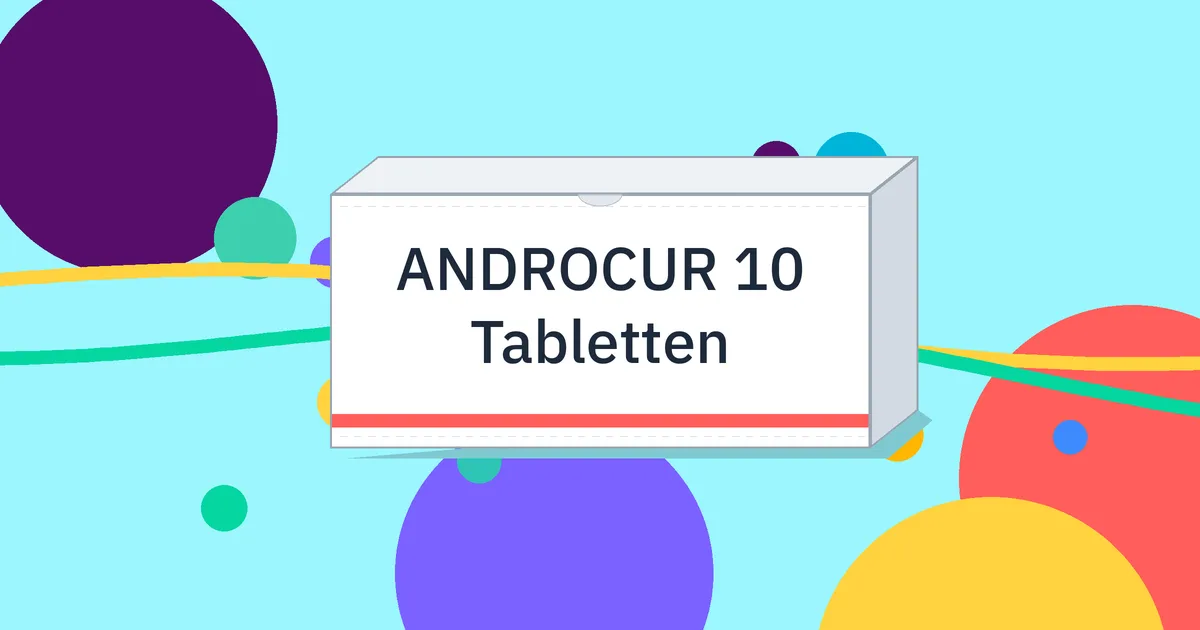 Symbolbild: Packung mit der Aufschrift ANDROCUR 10 Tabletten (PZN 07432180) – Verfügbarkeit und Bezug in Apotheken in Frankfurt am Main