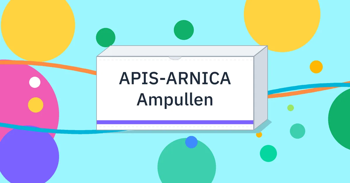 Symbolbild: Packung mit der Aufschrift APIS-ARNICA Ampullen (PZN 01750559) – Verfügbarkeit und Bezug in Apotheken in Frankfurt am Main