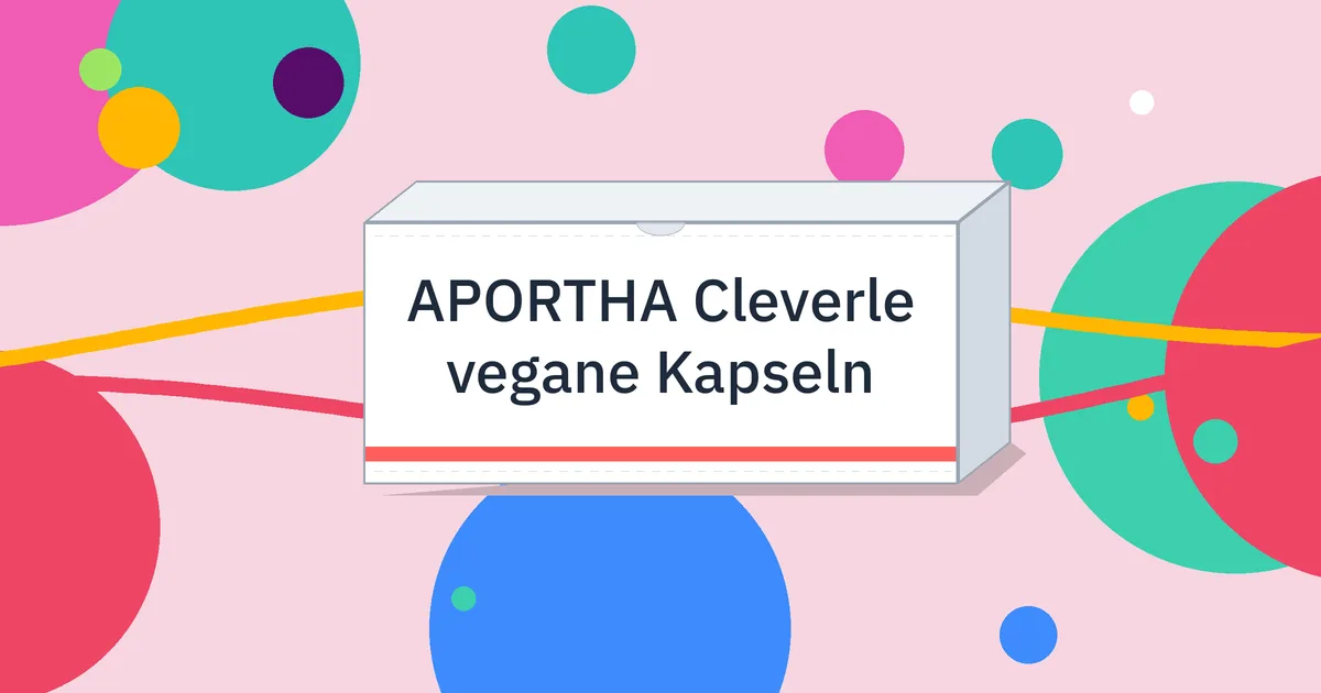 Symbolbild: Packung mit der Aufschrift APORTHA Cleverle vegane Kapseln (PZN 19742690) – Verfügbarkeit und Bezug in Apotheken in Frankfurt am Main