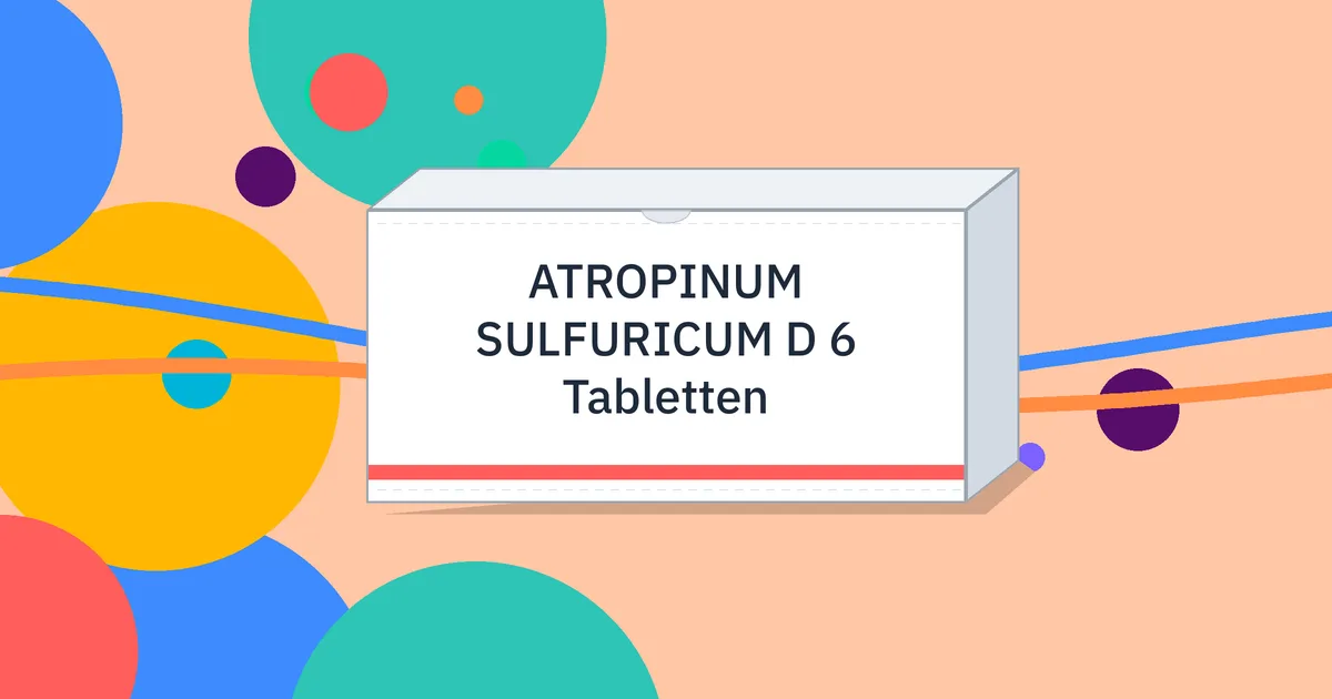 Symbolbild: Packung mit der Aufschrift ATROPINUM SULFURICUM D 6 Tabletten (PZN 02626034) – Verfügbarkeit und Bezug in Apotheken in Frankfurt am Main