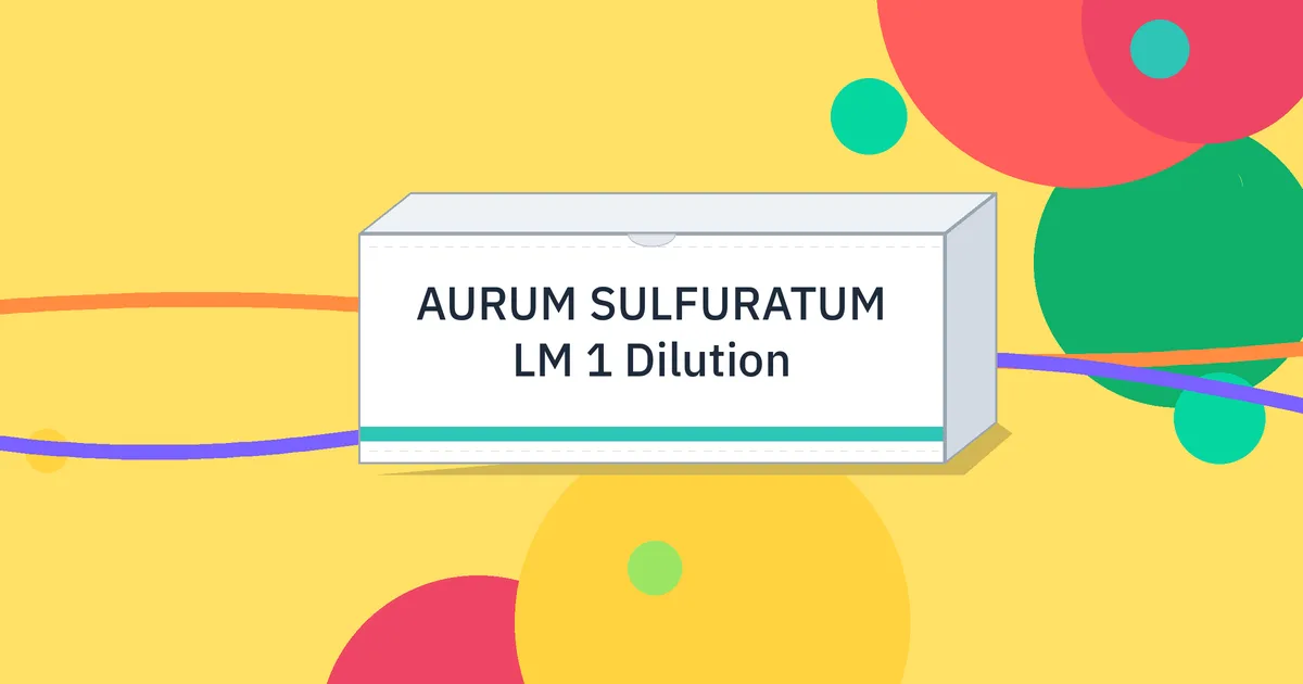 Symbolbild: Packung mit der Aufschrift AURUM SULFURATUM LM 1 Dilution (PZN 12786193) – Verfügbarkeit und Bezug in Apotheken in Frankfurt am Main