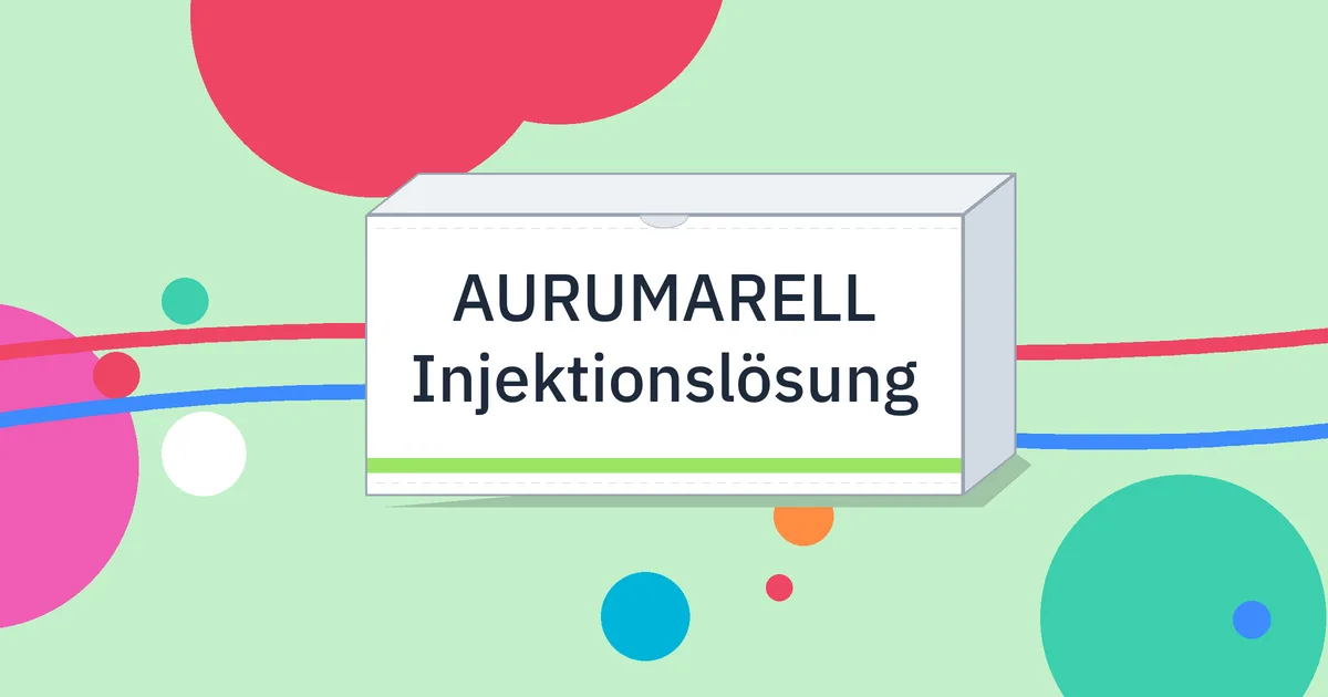 Symbolbild: Packung mit der Aufschrift AURUMARELL Injektionslösung (PZN 06575150) – Verfügbarkeit und Bezug in Apotheken in Frankfurt am Main