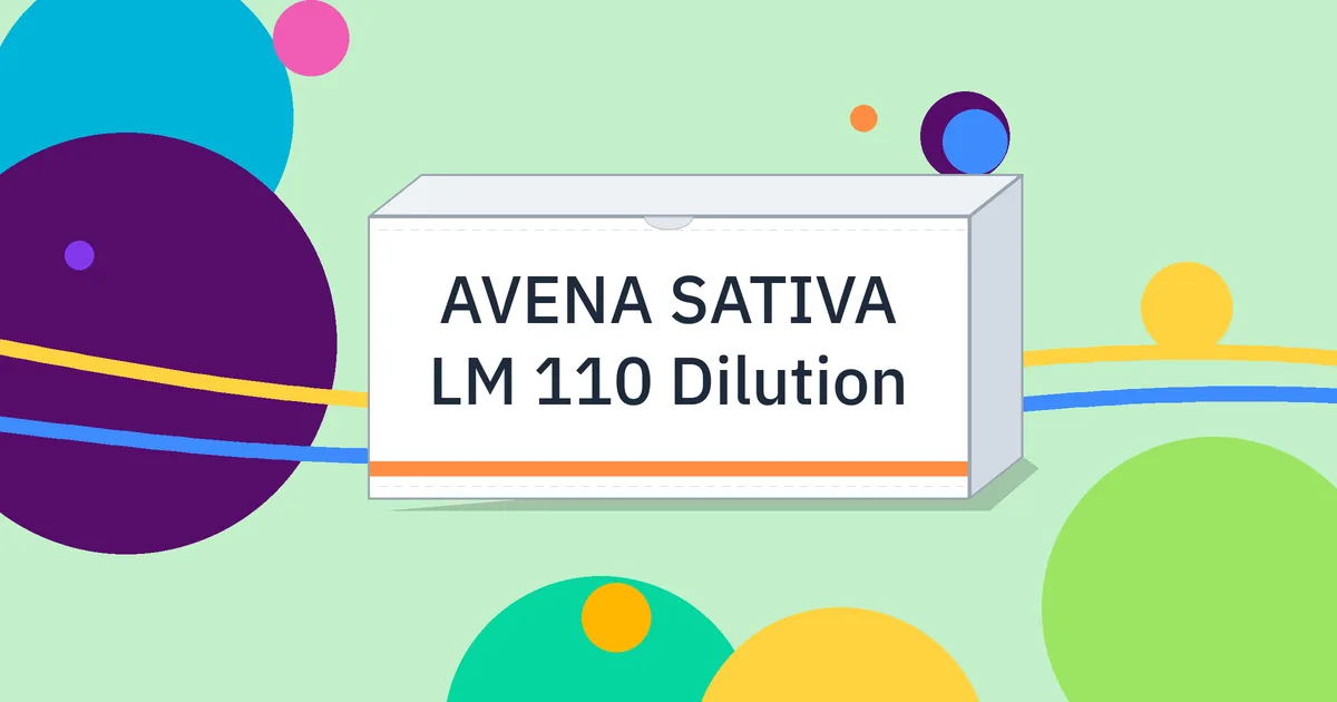 Symbolbild: Packung mit der Aufschrift AVENA SATIVA LM 110 Dilution (PZN 12787057) – Verfügbarkeit und Bezug in Apotheken in Frankfurt am Main