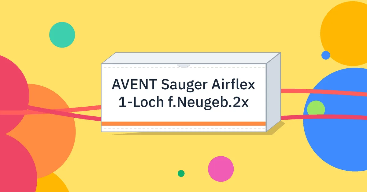 Symbolbild: Packung mit der Aufschrift AVENT Sauger Airflex 1-Loch f.Neugeb.2x (PZN 03753094) – Verfügbarkeit und Bezug in Apotheken in Frankfurt am Main