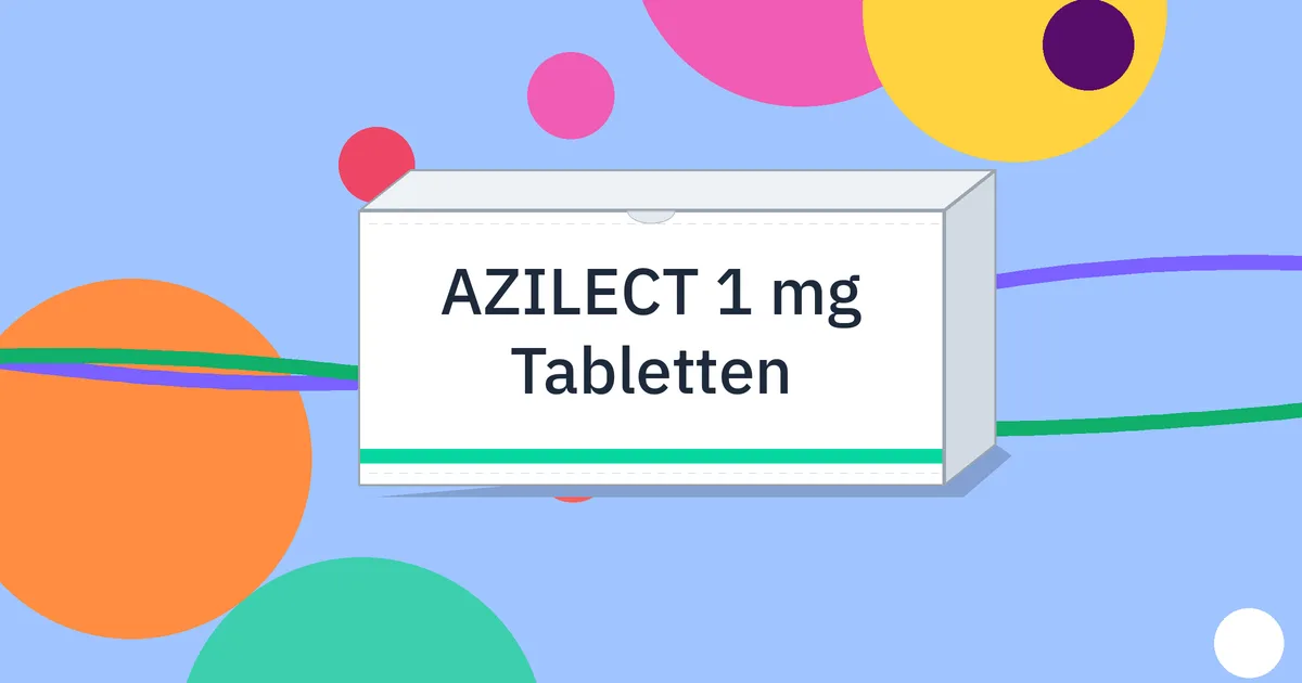 Symbolbild: Packung mit der Aufschrift AZILECT 1 mg Tabletten (PZN 03887274) – Verfügbarkeit und Bezug in Apotheken in Frankfurt am Main