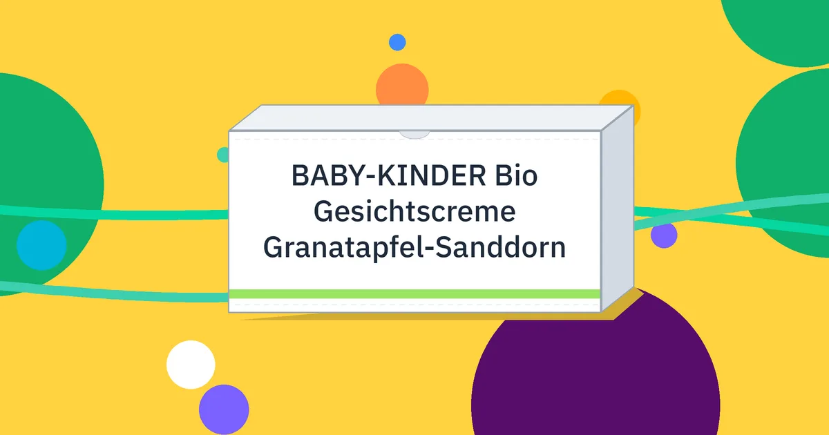 Symbolbild: Packung mit der Aufschrift BABY-KINDER Bio Gesichtscreme Granatapfel-Sanddorn (PZN 10994496) – Verfügbarkeit und Bezug in Apotheken in Frankfurt am Main