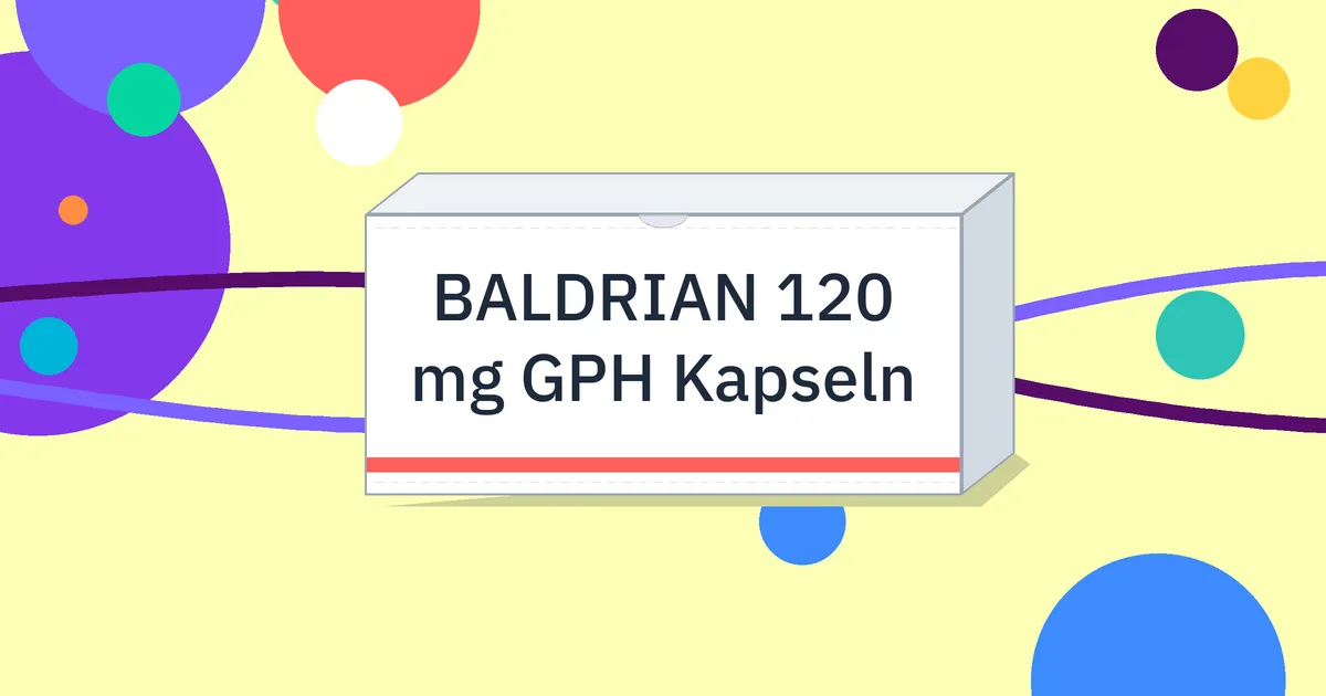 Symbolbild: Packung mit der Aufschrift BALDRIAN 120 mg GPH Kapseln (PZN 09748869) – Verfügbarkeit und Bezug in Apotheken in Frankfurt am Main