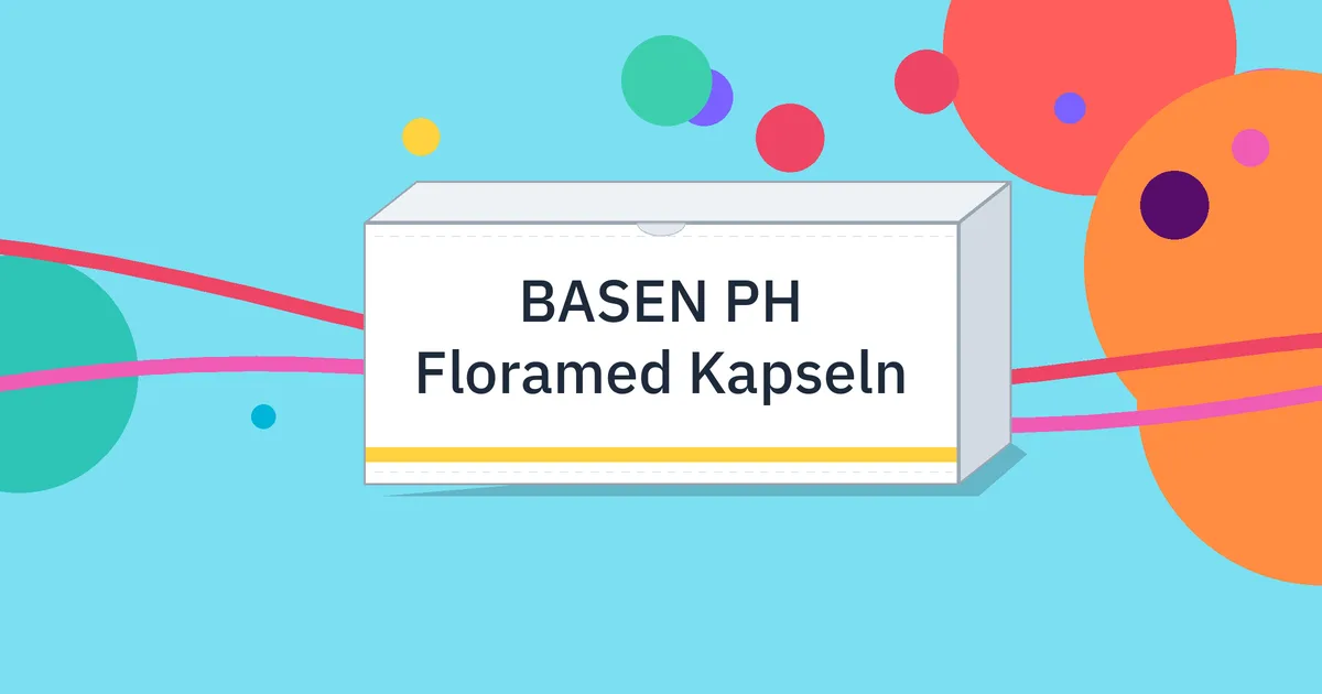 Symbolbild: Packung mit der Aufschrift BASEN PH Floramed Kapseln (PZN 10408021) – Verfügbarkeit und Bezug in Apotheken in Frankfurt am Main