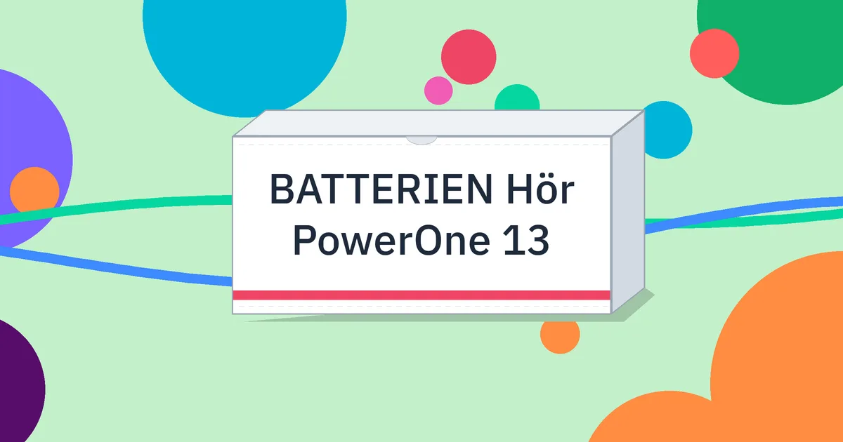 Symbolbild: Packung mit der Aufschrift BATTERIEN Hör PowerOne 13 (PZN 08447953) – Verfügbarkeit und Bezug in Apotheken in Frankfurt am Main