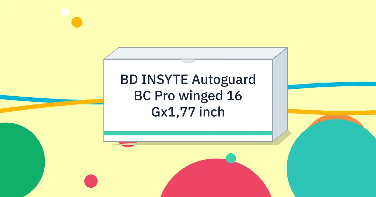 Symbolbild: Packung mit der Aufschrift BD INSYTE Autoguard BC Pro winged 16 Gx1,77 inch (PZN 17518037) – Verfügbarkeit und Bezug in Apotheken in Frankfurt am Main