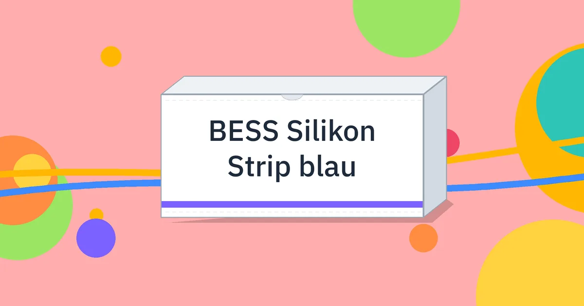 Symbolbild: Packung mit der Aufschrift BESS Silikon Strip blau (PZN 05524423) – Verfügbarkeit und Bezug in Apotheken in Frankfurt am Main