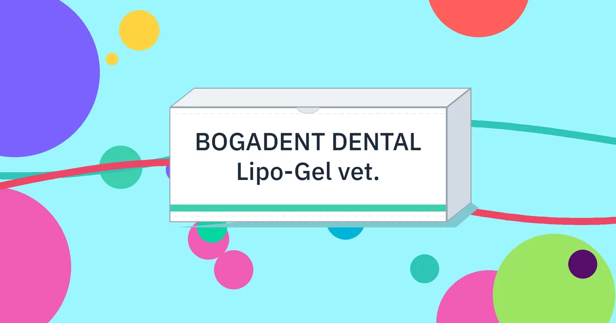 Symbolbild: Packung mit der Aufschrift BOGADENT DENTAL Lipo-Gel vet. (PZN 09327352) – Verfügbarkeit und Bezug in Apotheken in Frankfurt am Main