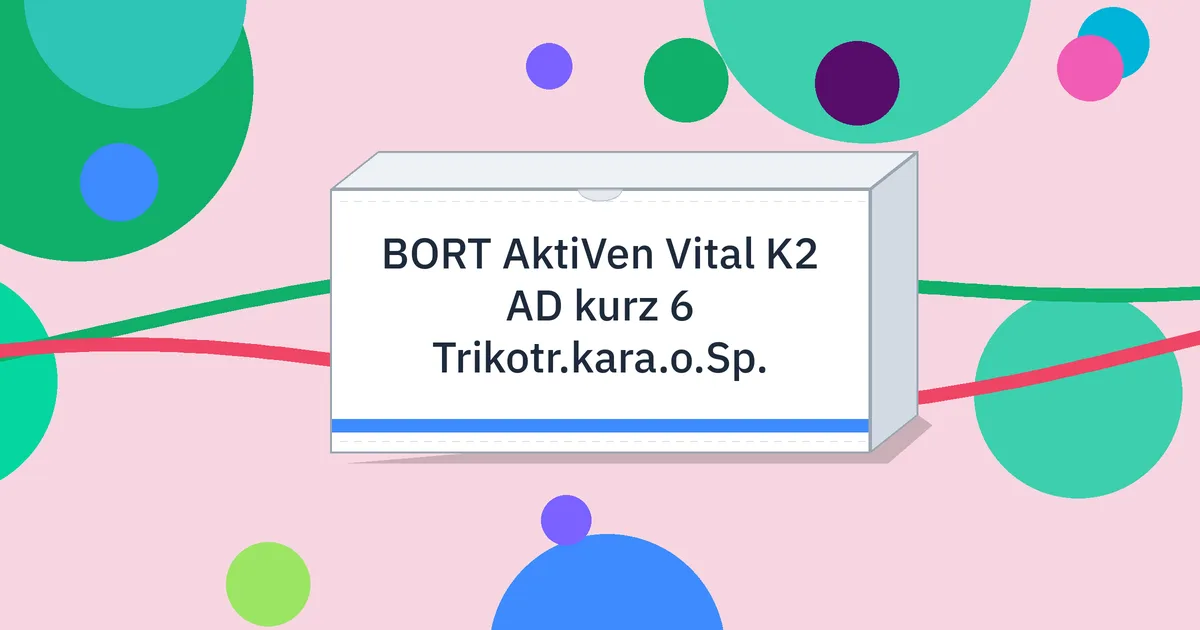 Symbolbild: Packung mit der Aufschrift BORT AktiVen Vital K2 AD kurz 6 Trikotr.kara.o.Sp. (PZN 12549369) – Verfügbarkeit und Bezug in Apotheken in Frankfurt am Main