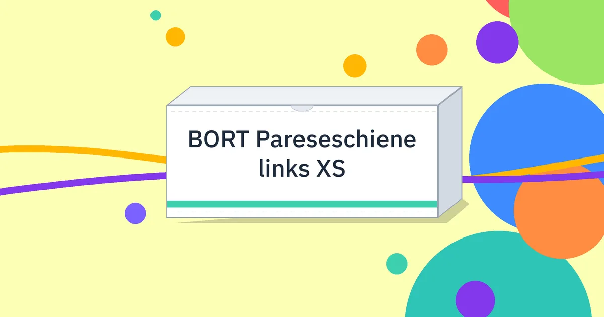 Symbolbild: Packung mit der Aufschrift BORT Pareseschiene links XS (PZN 06156743) – Verfügbarkeit und Bezug in Apotheken in Frankfurt am Main
