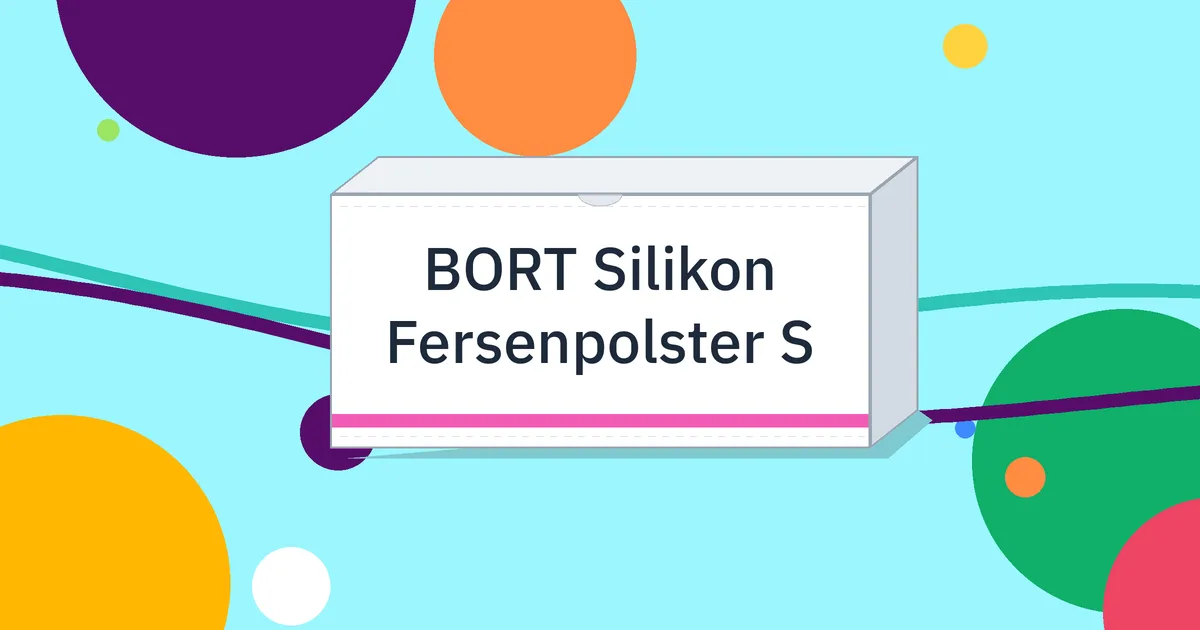 Symbolbild: Packung mit der Aufschrift BORT Silikon Fersenpolster S (PZN 04654313) – Verfügbarkeit und Bezug in Apotheken in Frankfurt am Main