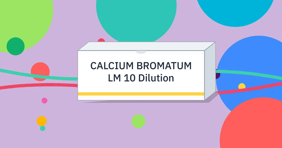 Symbolbild: Packung mit der Aufschrift CALCIUM BROMATUM LM 10 Dilution (PZN 13407855) – Verfügbarkeit und Bezug in Apotheken in Frankfurt am Main
