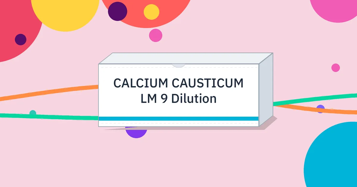 Symbolbild: Packung mit der Aufschrift CALCIUM CAUSTICUM LM 9 Dilution (PZN 12803891) – Verfügbarkeit und Bezug in Apotheken in Frankfurt am Main