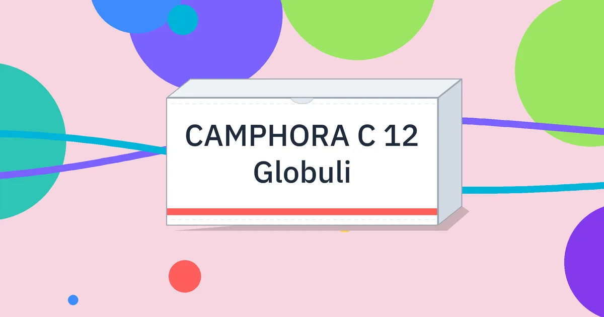 Symbolbild: Packung mit der Aufschrift CAMPHORA C 12 Globuli (PZN 19685130) – Verfügbarkeit und Bezug in Apotheken in Frankfurt am Main