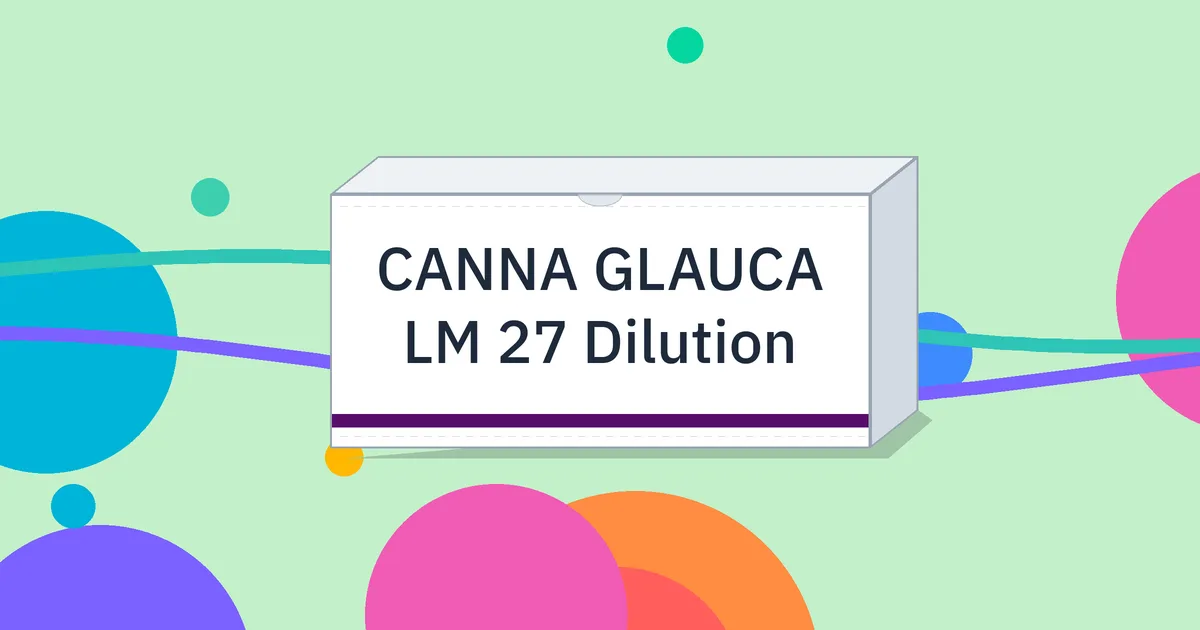 Symbolbild: Packung mit der Aufschrift CANNA GLAUCA LM 27 Dilution (PZN 13413181) – Verfügbarkeit und Bezug in Apotheken in Frankfurt am Main
